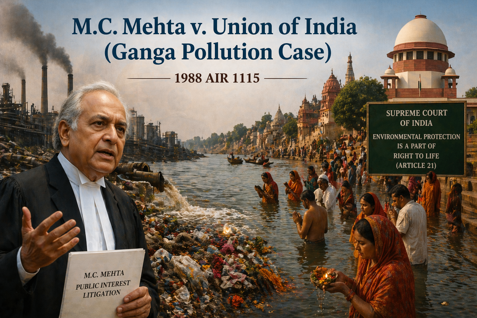 M.C. Mehta v. Union of India (Ganga Pollution Case), 1988 AIR 1115 ...
